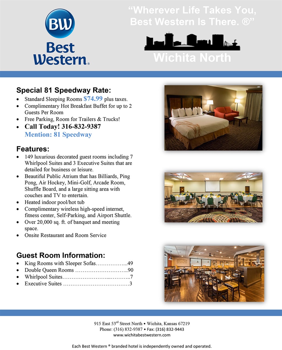 Best Western Wichita North is Official Host Hotel for USMTS Kansas ...