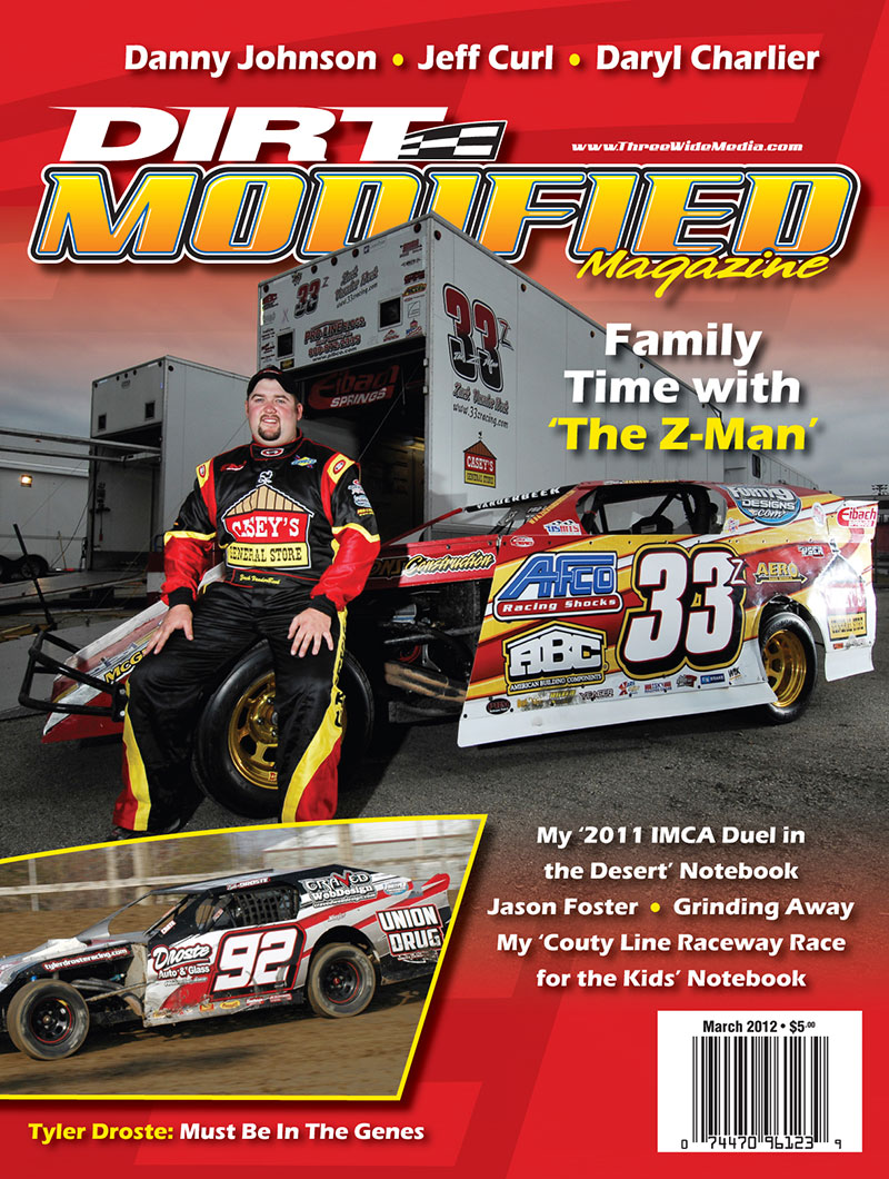 VanderBeek takes cover on March issue of Dirt Modified Magazine